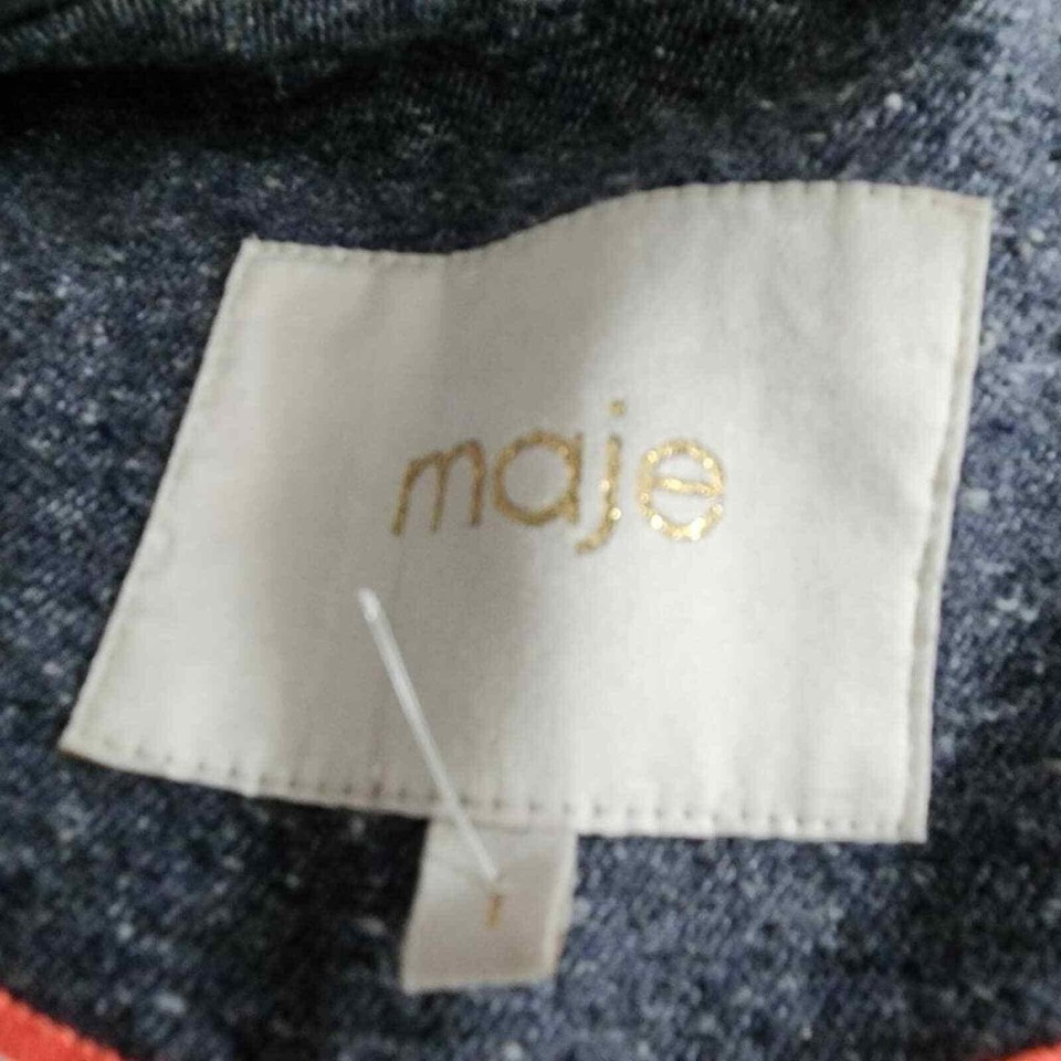 EUC Maje unique topper jacket blueish gray long 1 see size chart | eBay