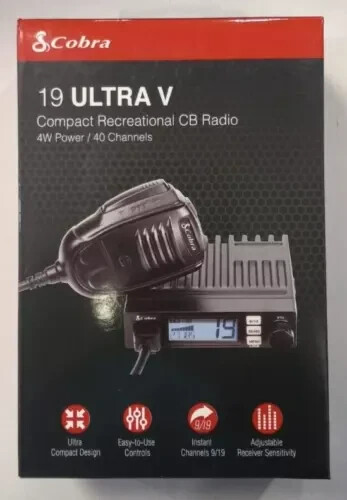 NEW Cobra 19 Ultra V Ultra-Compact Full Featured CB Radio 40-Channel ...