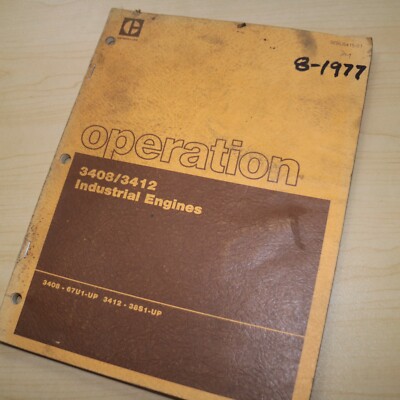 CAT Caterpillar 3408 3412 Engine Operator Operation Maintenance Manual ...
