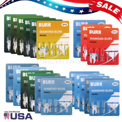 100x Diamond Dental Dentist Bur Bits Drill FG 1.6mm USA STOCK fixed 20 ...