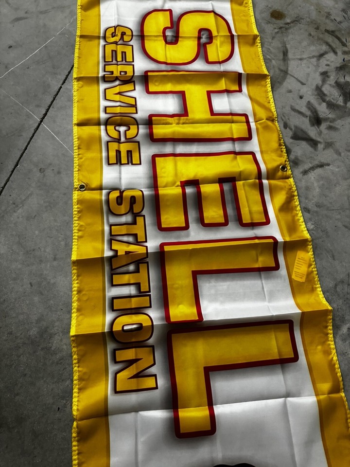 SHELL GAS SERVICE STATION BANNER 2x8FT | eBay