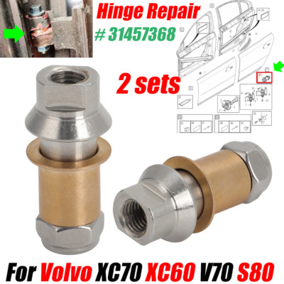 For Volvo XC70 XC60 V70 S80 Door Hinge Repair Kit 31457368 Replacement ...