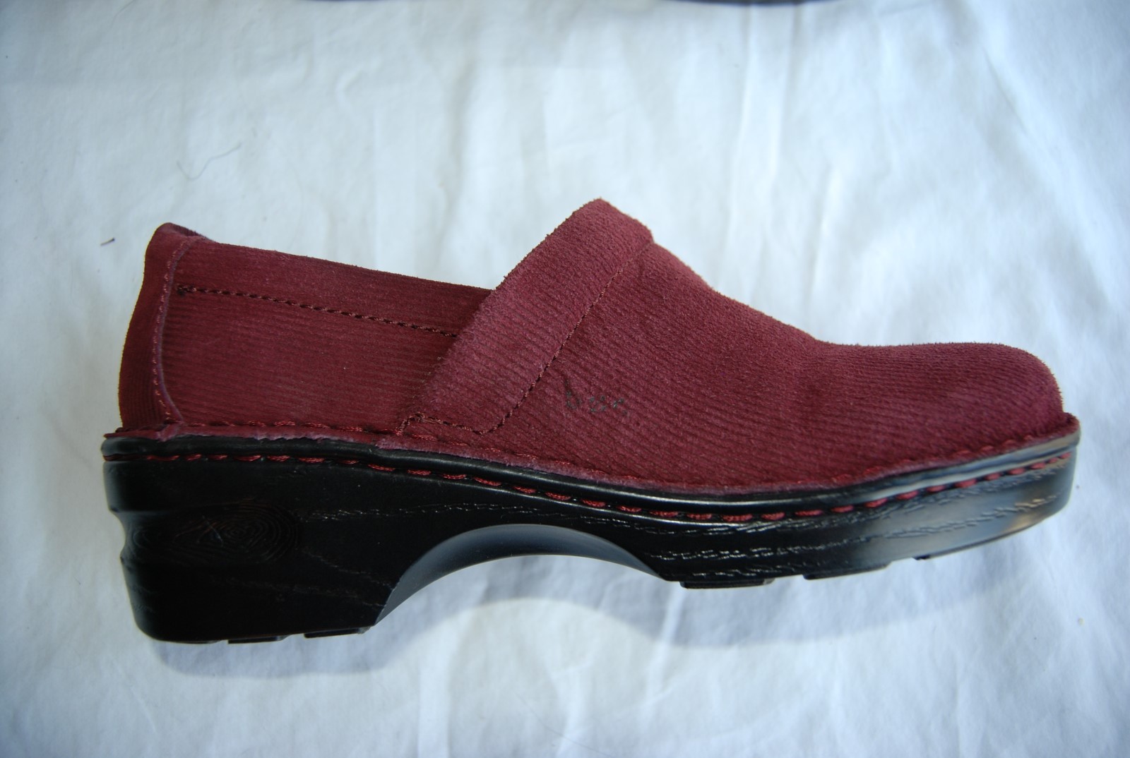 Burgundy Wine Corduroy Fabric B.O.C. Born Concept Clogs 9 M | eBay