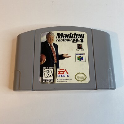 Madden Football 64 for Nintendo 64 1997 N64 Game Cartridge Only Tested ...