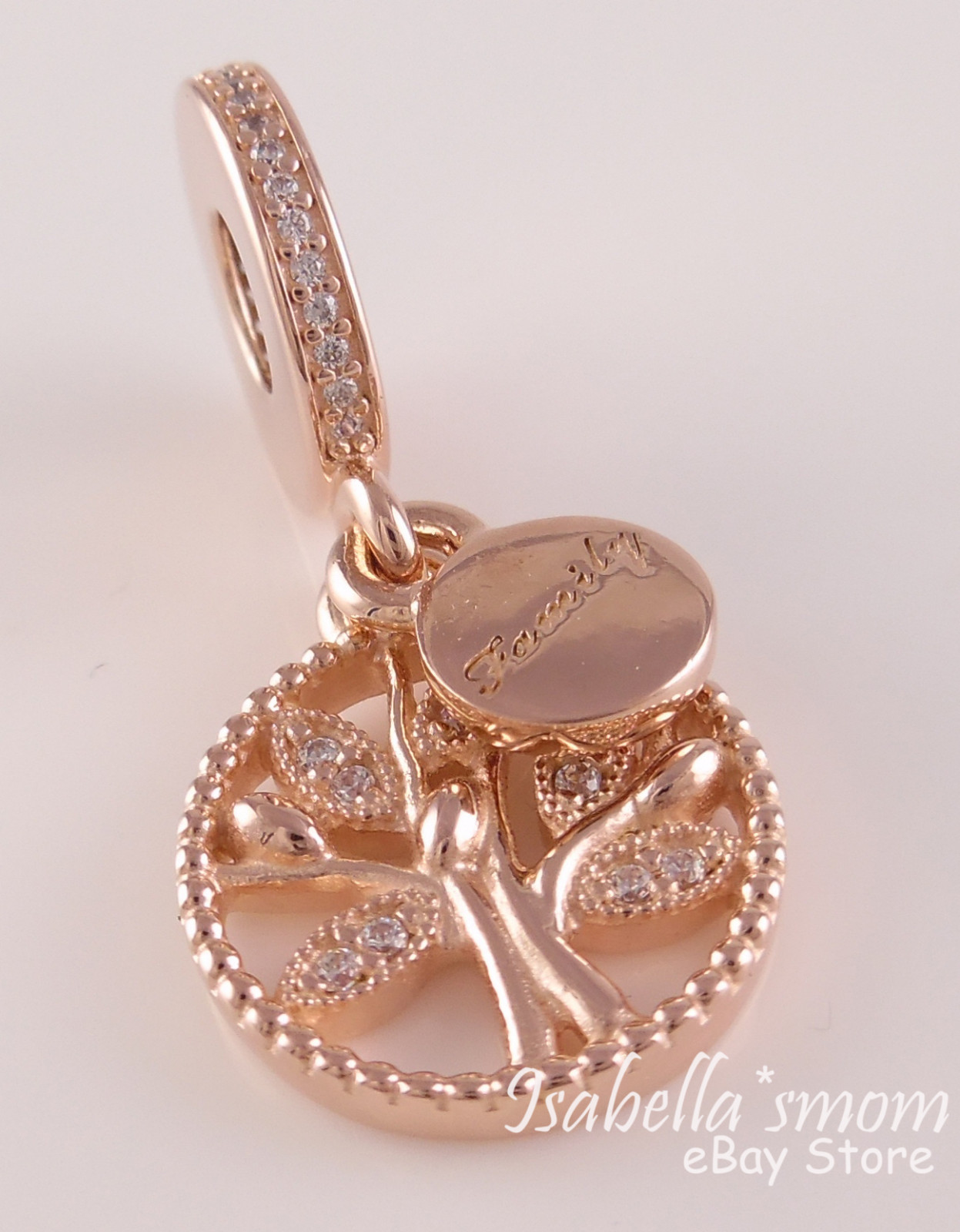 FAMILY HERITAGE Authentic PANDORA Rose GOLD Plated Dangle Charm ...