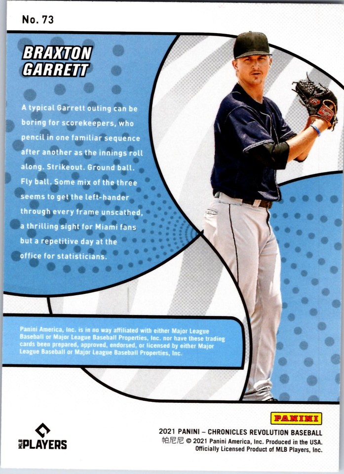 2021 Panini Chronicles #73 Braxton Garrett Revolution Fractal | eBay