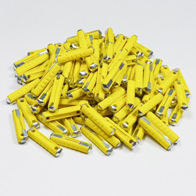 CONTINENTAL TORPEDO 5A AMP YELLOW CERAMIC CAR FUSE BULLET CLASSIC CAR ...