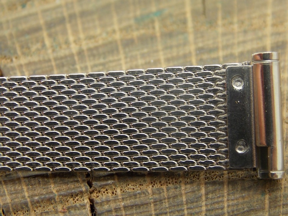 Vintage NOS Unused Watch Band Sliding Clasp White Gold Filled 13mm ...