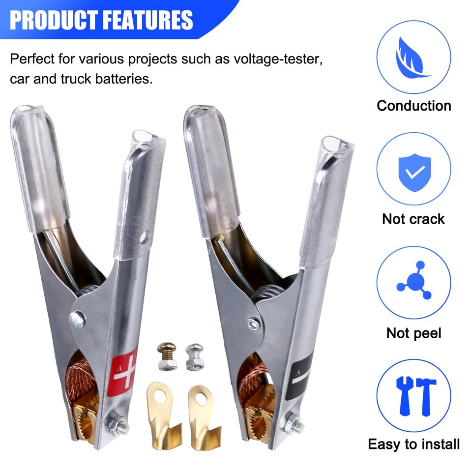 2 Pack Clip Car Clip Clamps for Electrical Car Clip Battery Fire Cable ...