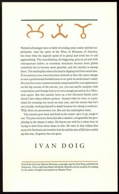Ivan DOIG / Broadside An Excerpt from Ride With Me Mariah Montana 1st ...