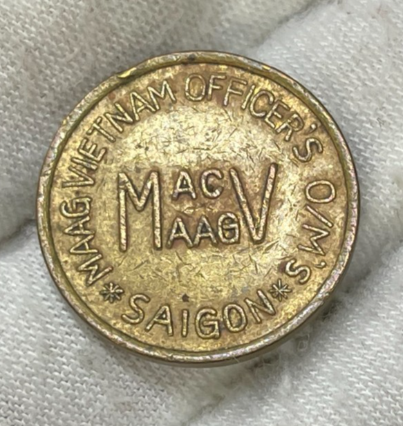 1964 MAAG Saigon - MACV - Token, Coin, MPC, Officer Club Vietnam War ...