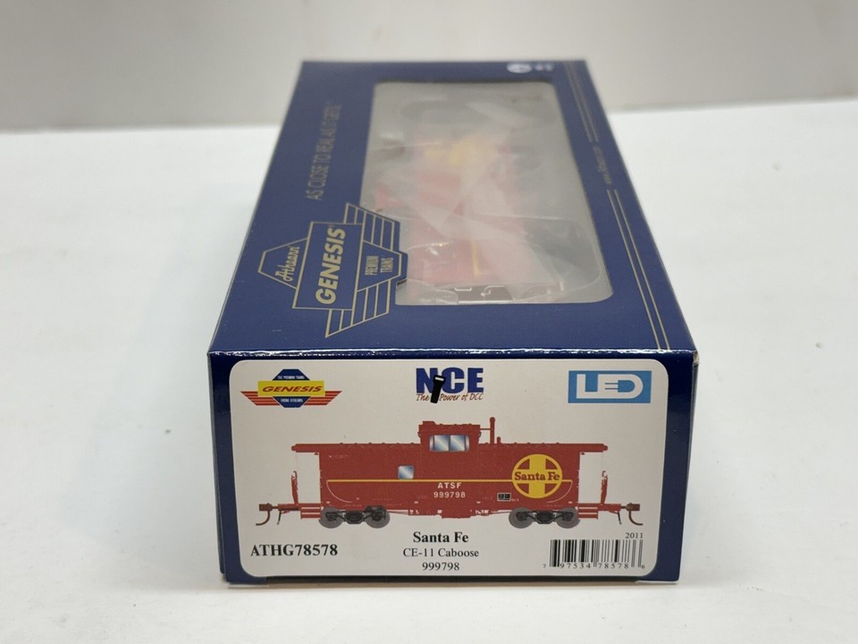 HO Scale Athearn Genesis CE-11 Santa Fe Caboose W/DCC & Lights ATSF ...