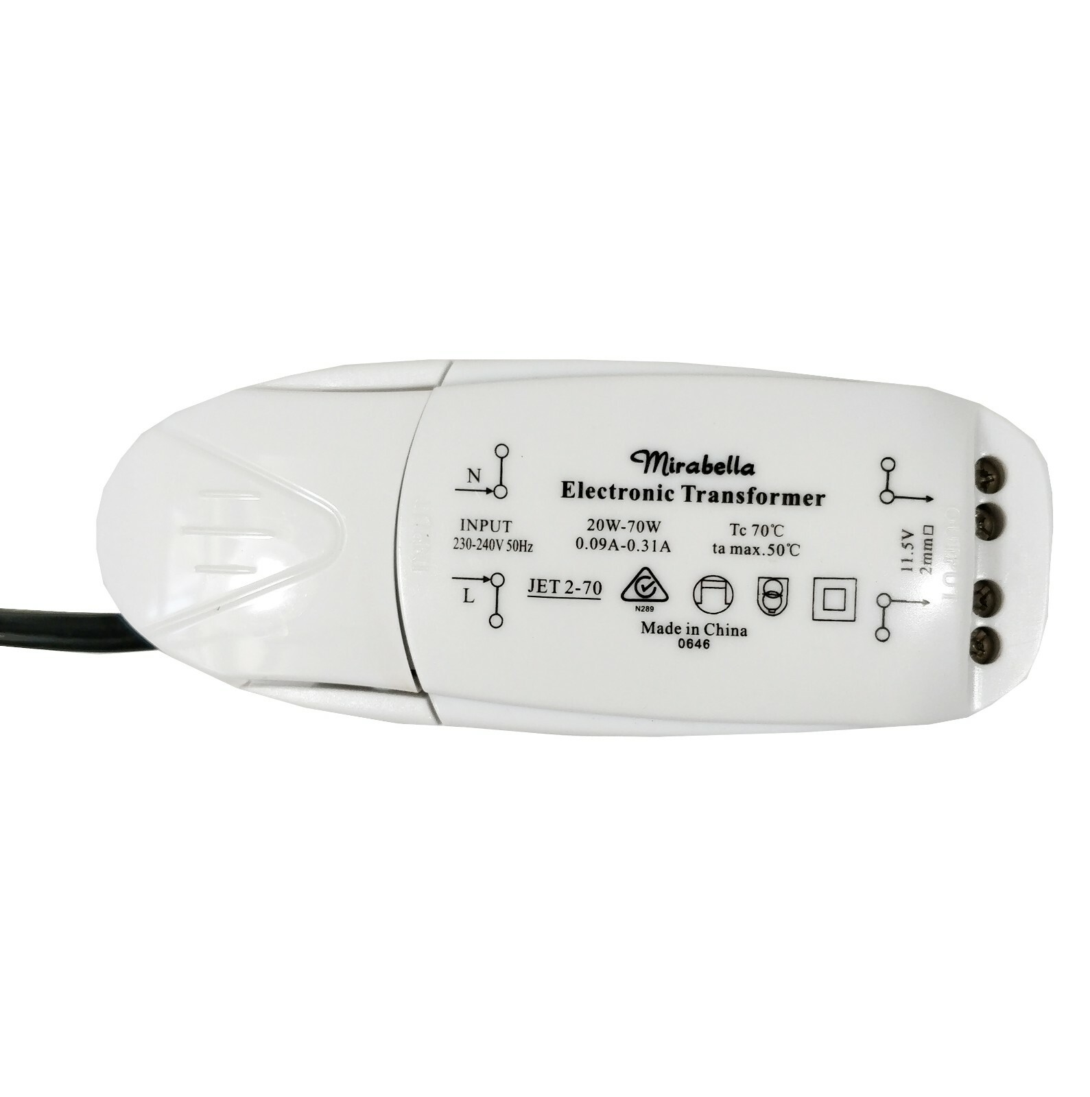 4 x Dimmable Electronic Transformers with Flex & Plug 240V-12V AC 20 ...