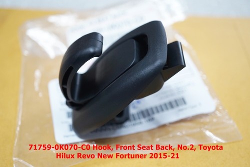 1x 71759-0K070-C0 Hook Front Seat Back For Toyota Hilux New Fortuner ...