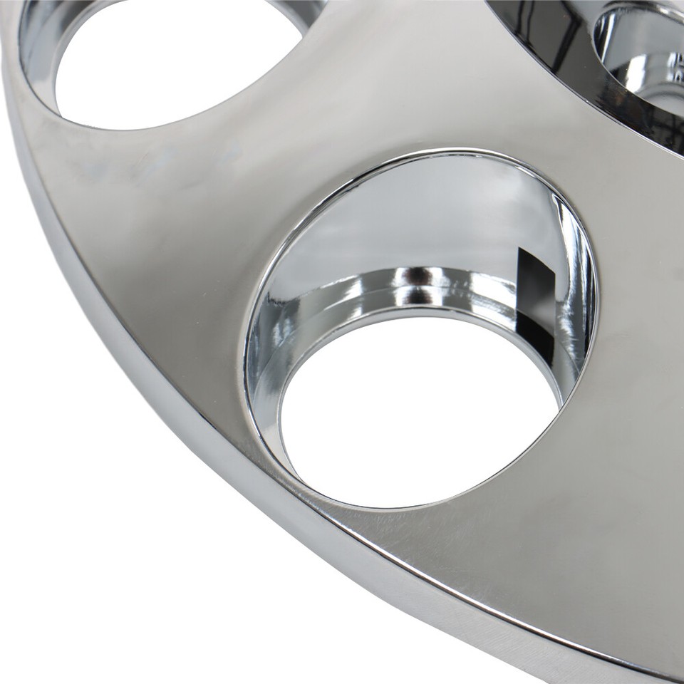 Chrome Flat Top Complete Hub Cover Kit 33mm Lug Nut Wheel Axle Covers ...