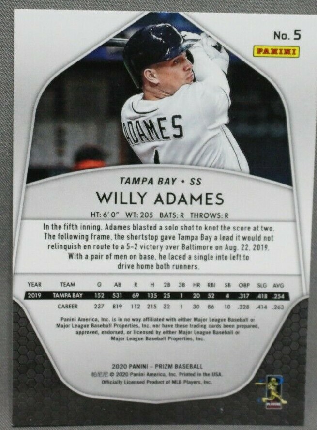 2020 Panini Prizm Willy Adames Baseball Card #5 | eBay