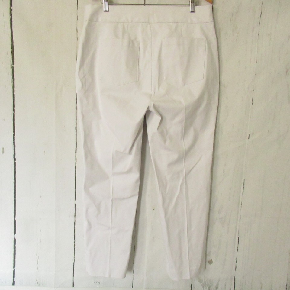 New Spanx Pants 1X Classic White Slim Straight Pull On High Waisted ...