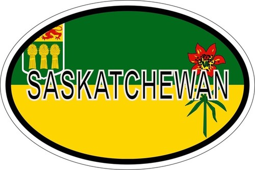 Sticker oval flag vinyl country code canada saskatchewan | eBay