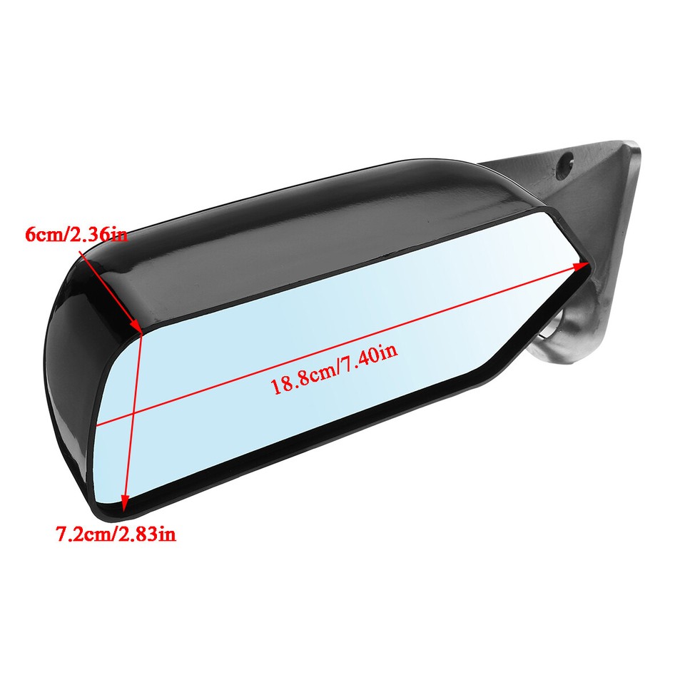 2PCS Universal F1 Style Car Racing Rearview Side Wing Mirrors Convex ...