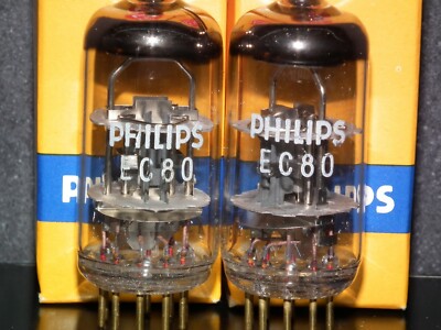 EC80 Philips 6Q4 NOS Platinum Matched Pair Low Noise Triode Delta ...