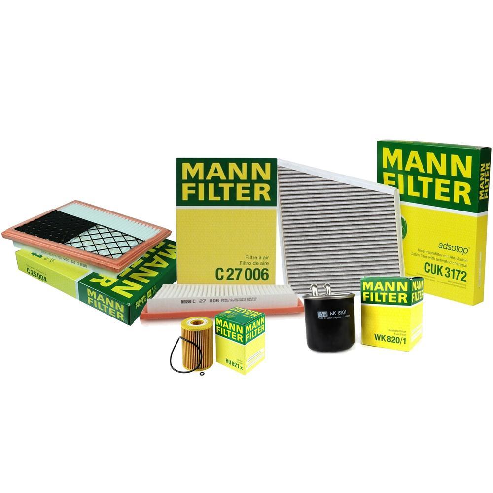 MANN Pollen Air Oil Fuel Filters KIT for Mercedes W211 E320 Bluetec ...