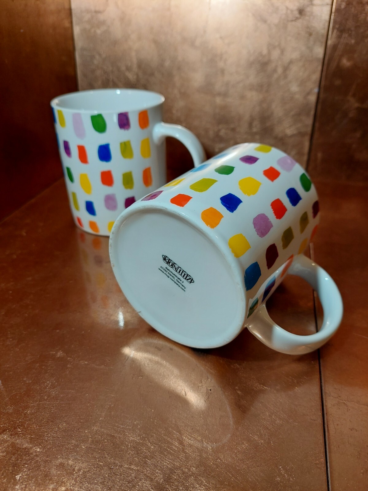 Konitz Germany Two Designer Coffee Mugs Multicoloured Stand Out Quality ...