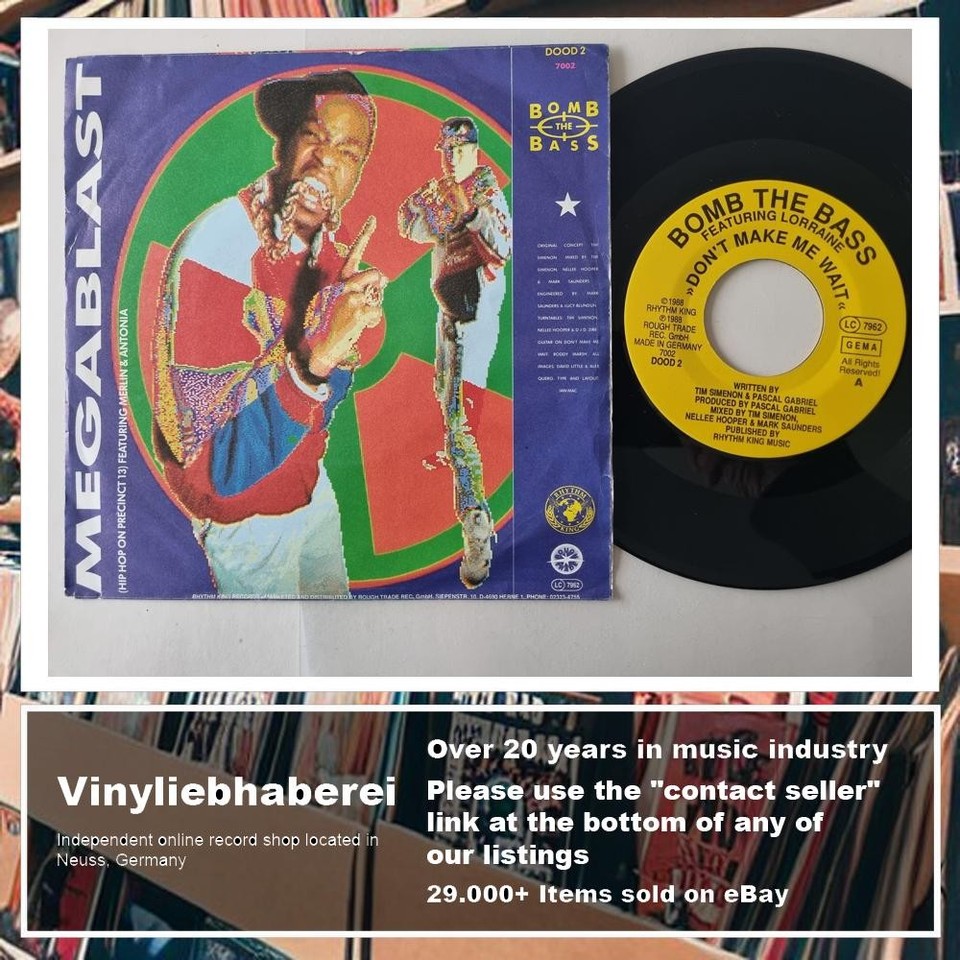 Bomb The Bass - Don't Make Me Wait/ Mega Blast 7'' Vinyl Germany | eBay