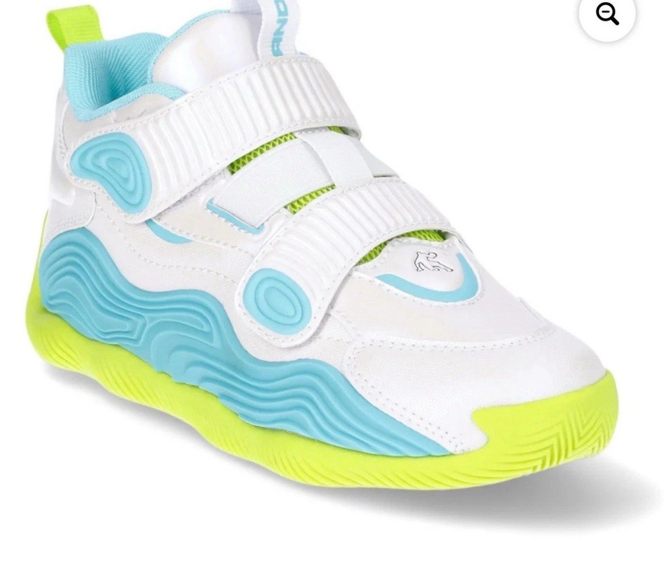 AND1 Strap Basketball Sneakers 2.0 Men’s Size 5 Shoes White Blue Neon ...