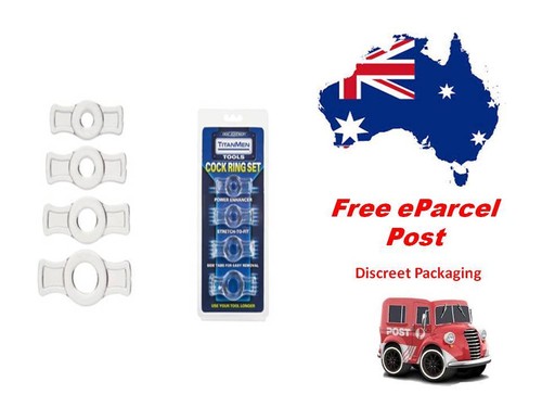 TitanMen Penis Pump Accessory Erection Maintenance Ring Set With side ...