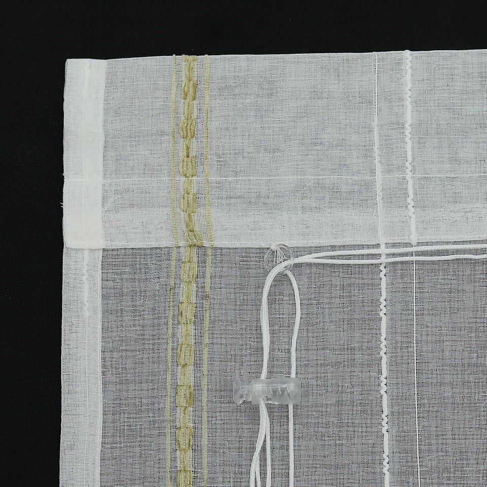 Roman Curtains Shade Window Net Curtain Sheer Liftable Blinds Tab Top ...