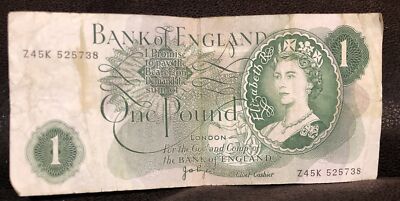 1970 BANK OF ENGLAND ONE POUND NOTE £1 General Cypher J.B. Page ...