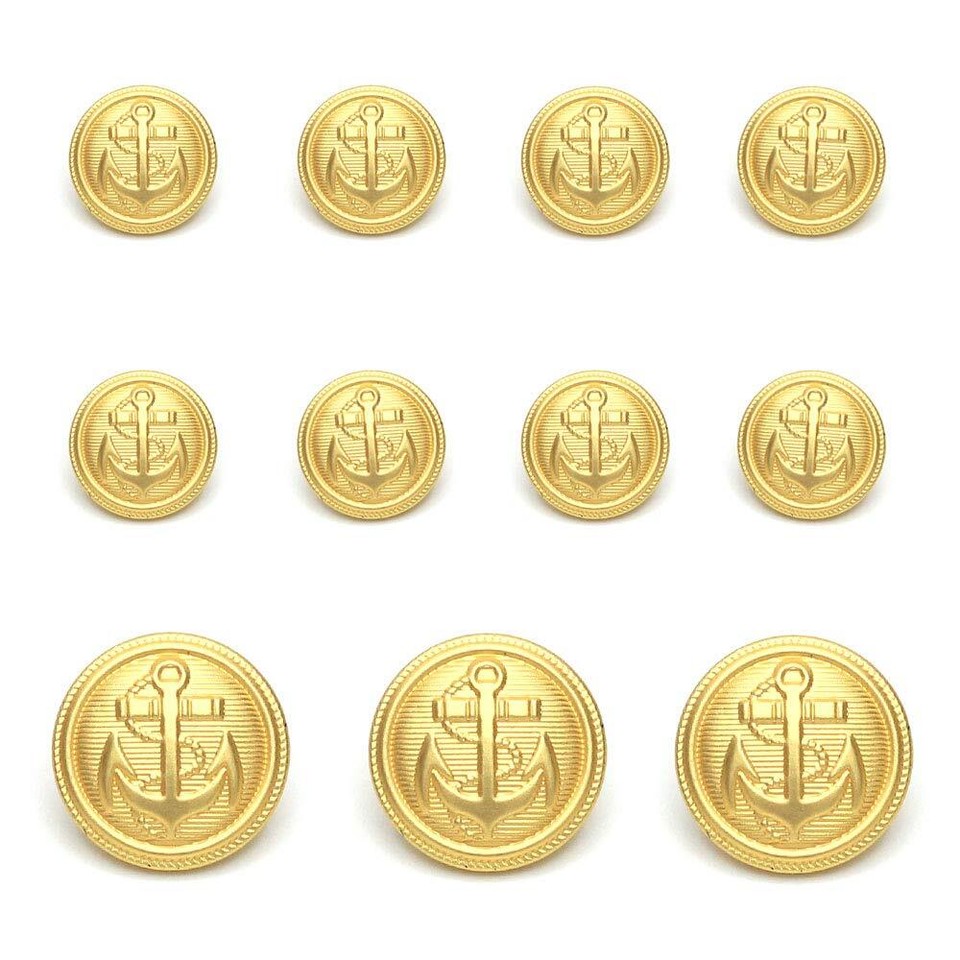11 Pcs Gold Metal Blazer& Suit Buttons Set -Premium Sewing Buttons for ...