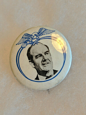 George McGovern Shriver 1972 President Eagle Election Campaign Button ...