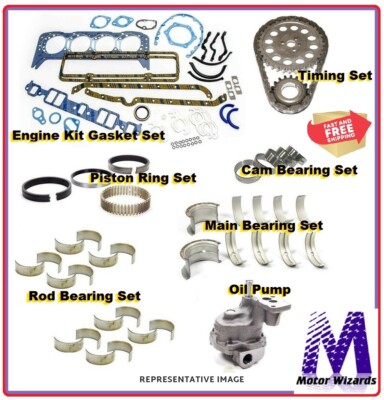 Chevy GMC 454 Truck 80-85 BBC ENGINE REBUILD KIT Rings Main+Rod Brg ...
