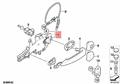Genuine BMW Hybrid X3 X4 M X5 X6 Carrier Outside Door Handle Left ...