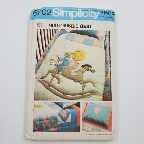 Simplicity Sewing Pattern 6702 UnCut Holly Hobbie Quilt for Bed or Baby ...