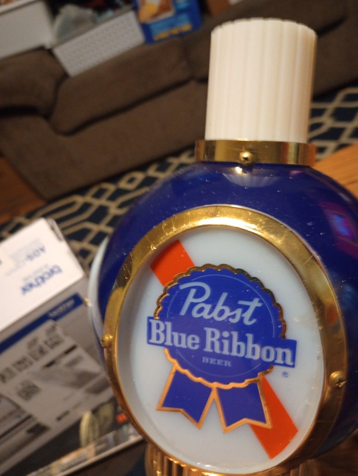 2 Vintage Pabst Blue Ribbon Beer Light Up Cash Register Toppers. Read ...