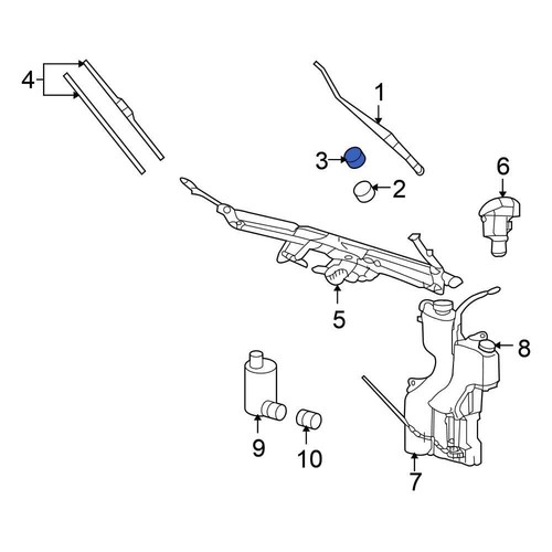 For Mitsubishi Raider 2006-2009 Mitsubishi 55155765AA Windshield Wiper ...