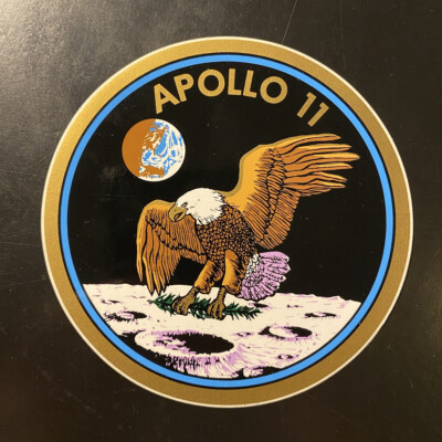 Vintage NASA Apollo 11 Sticker Moon Landing Space Mission Lunar ...