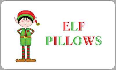 Elf Pillows Stickers Christmas Sweets Labels | eBay UK