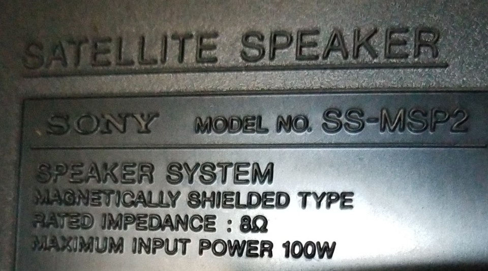 Sony Subwoofer SS-MSP2 | eBay