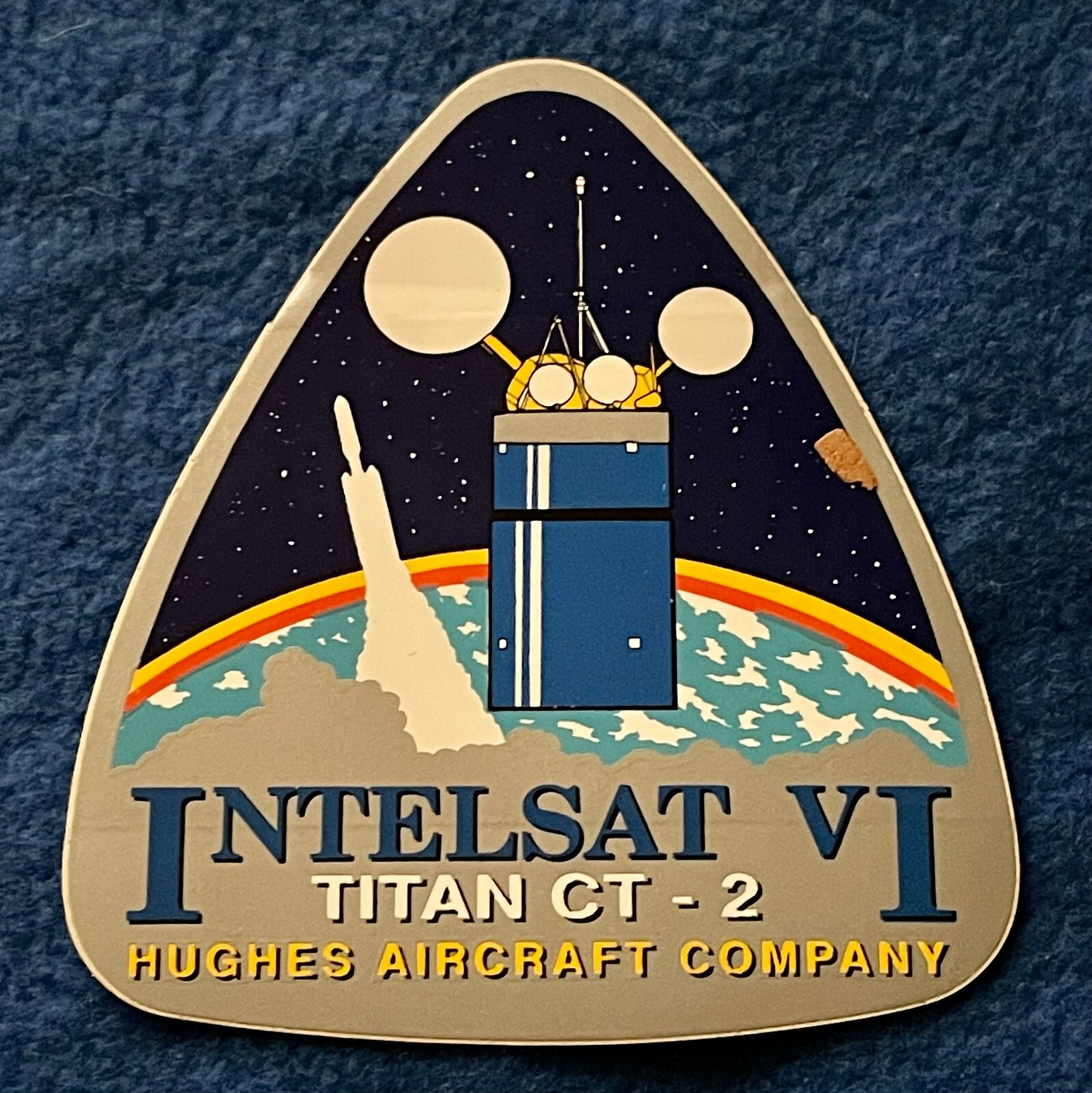 Intelsat VI Hughes Aircraft Company Sticker Titan CT 2 Raytheon Boeing ...