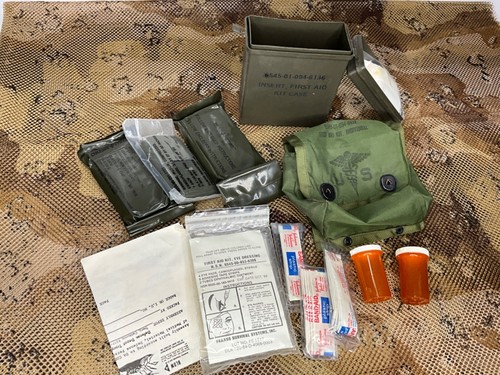 USGI ALICE First Aid Kit Individual w/ Contents IFAK Woodland M81 IFAK ...