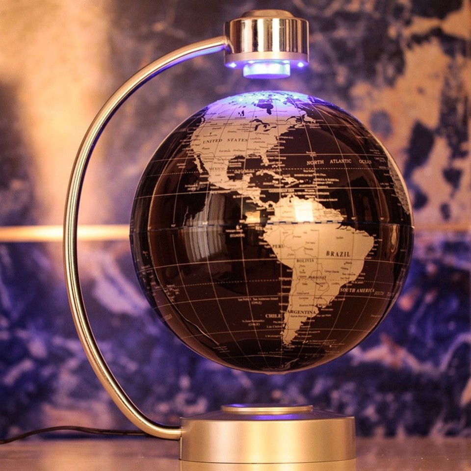 Nhsunray Magnetic Levitation Floating Globe 8'' Levitation Rotating ...