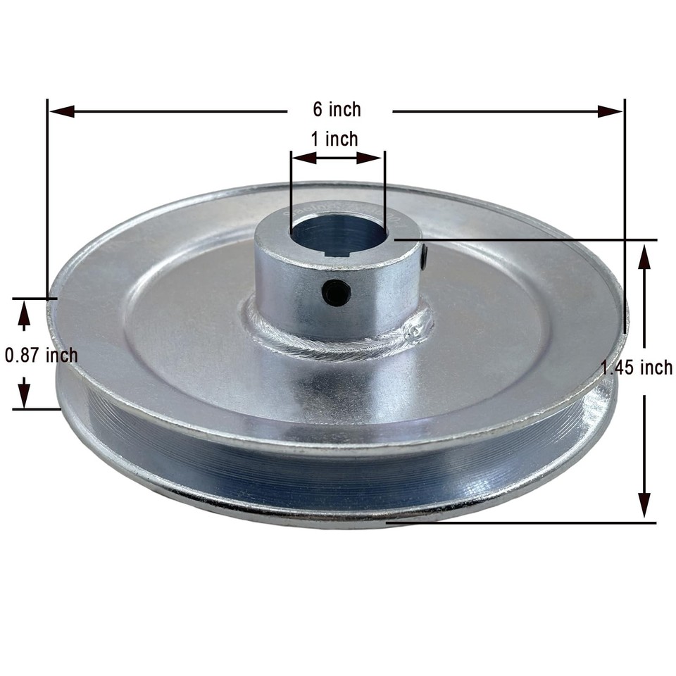 AB600-1 Single Groove Web Sheaves,6" OD 1 inch bore v Belt Pulley,Motor ...