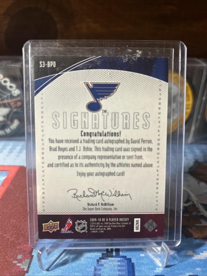 2009-10 Upper Deck Be A Player Triple Signatures Oshie/boyes/perron | eBay