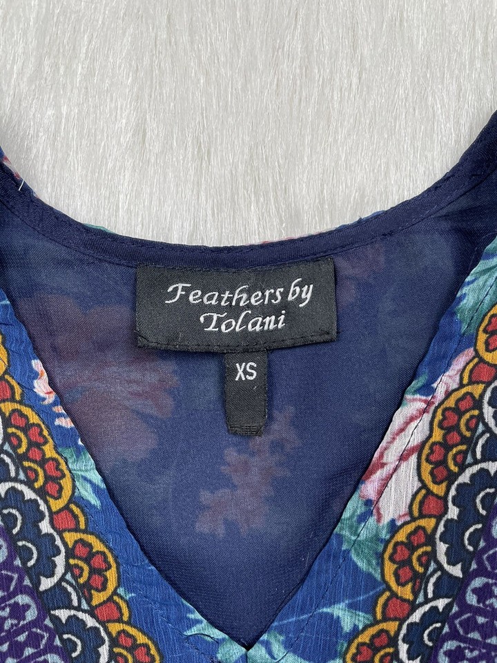 Sundance -Feathers by Tolani Women’s Blouse Floral Boho Size XS | eBay