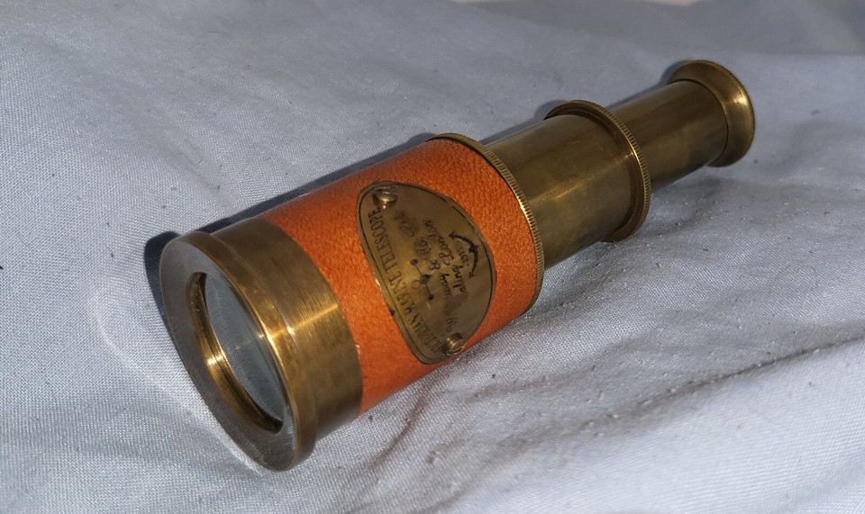 Vintage Pocket Small Telescope Antique Old Gold Lustre Case Victorian ...