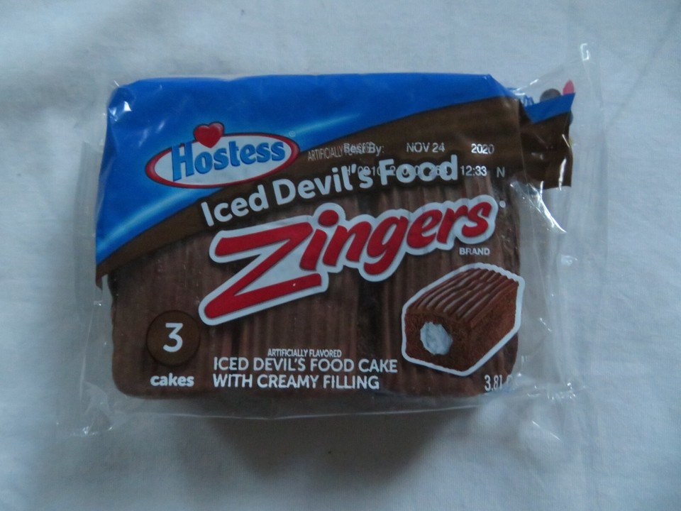 (16) Packs Hostess Zingers Iced Devil's Food Cake 3 Per 3.81 Oz Packs ...