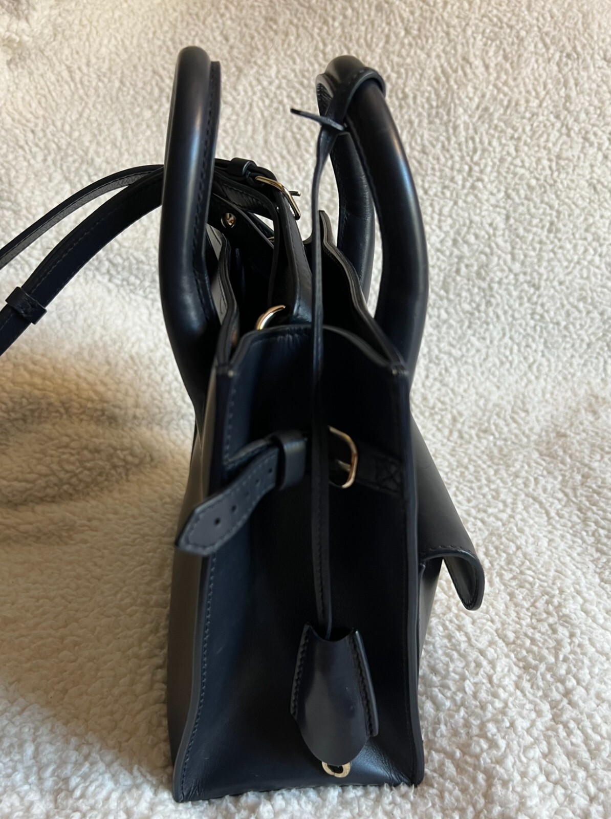 Balenciaga Navy Leather Padlock Mini All Afternoon To… - Gem